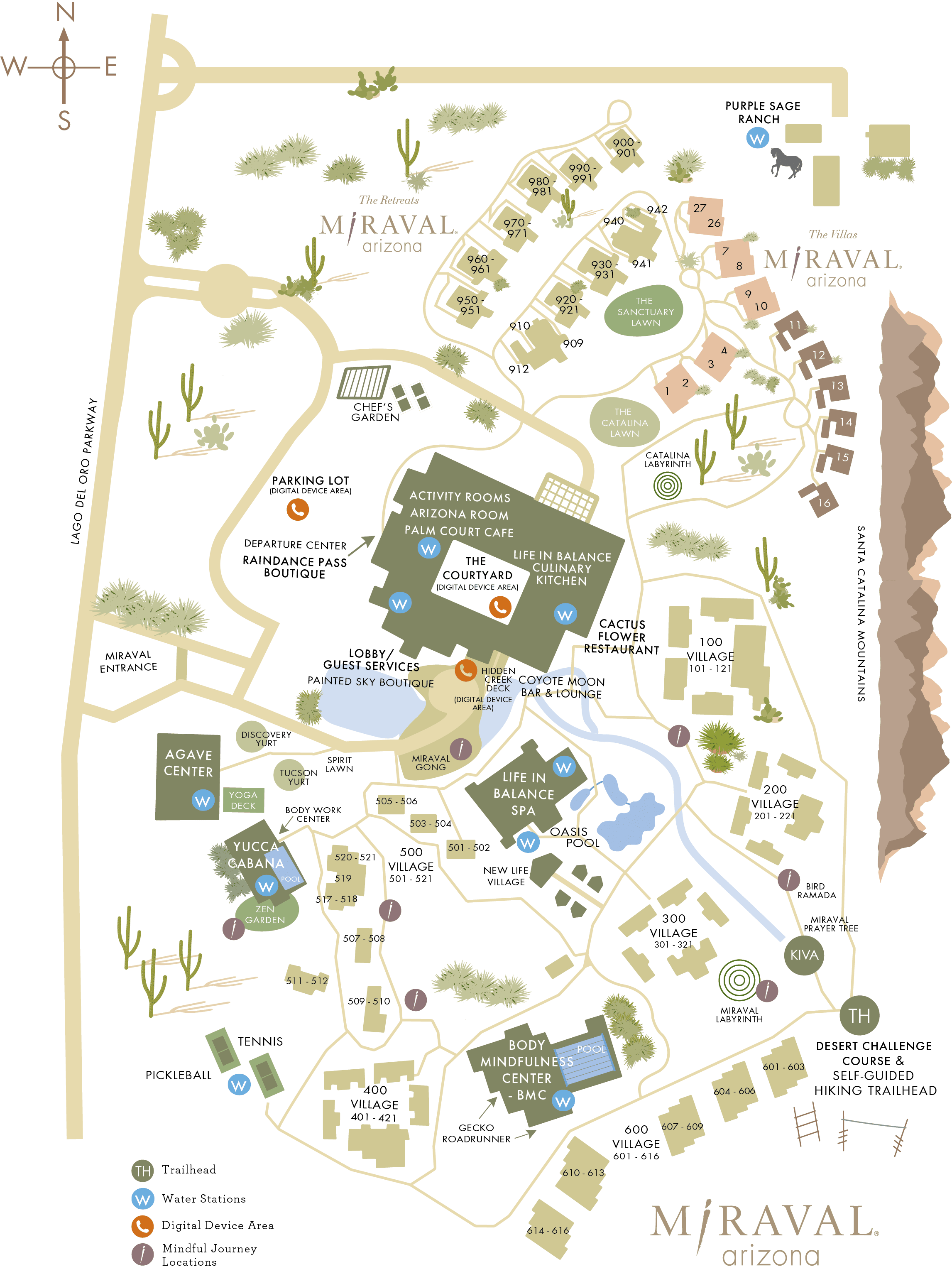Property Map | Miraval Arizona Resort & Spa